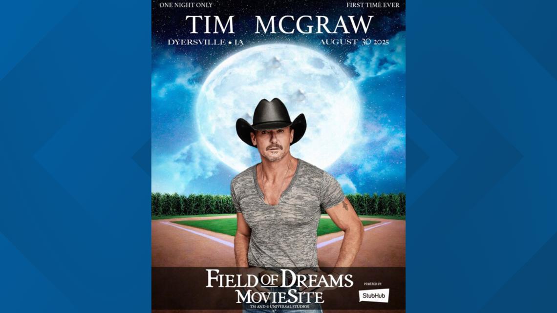 Tim McGraw to perform at Field of Dreams in Dyersville, Iowa this ...