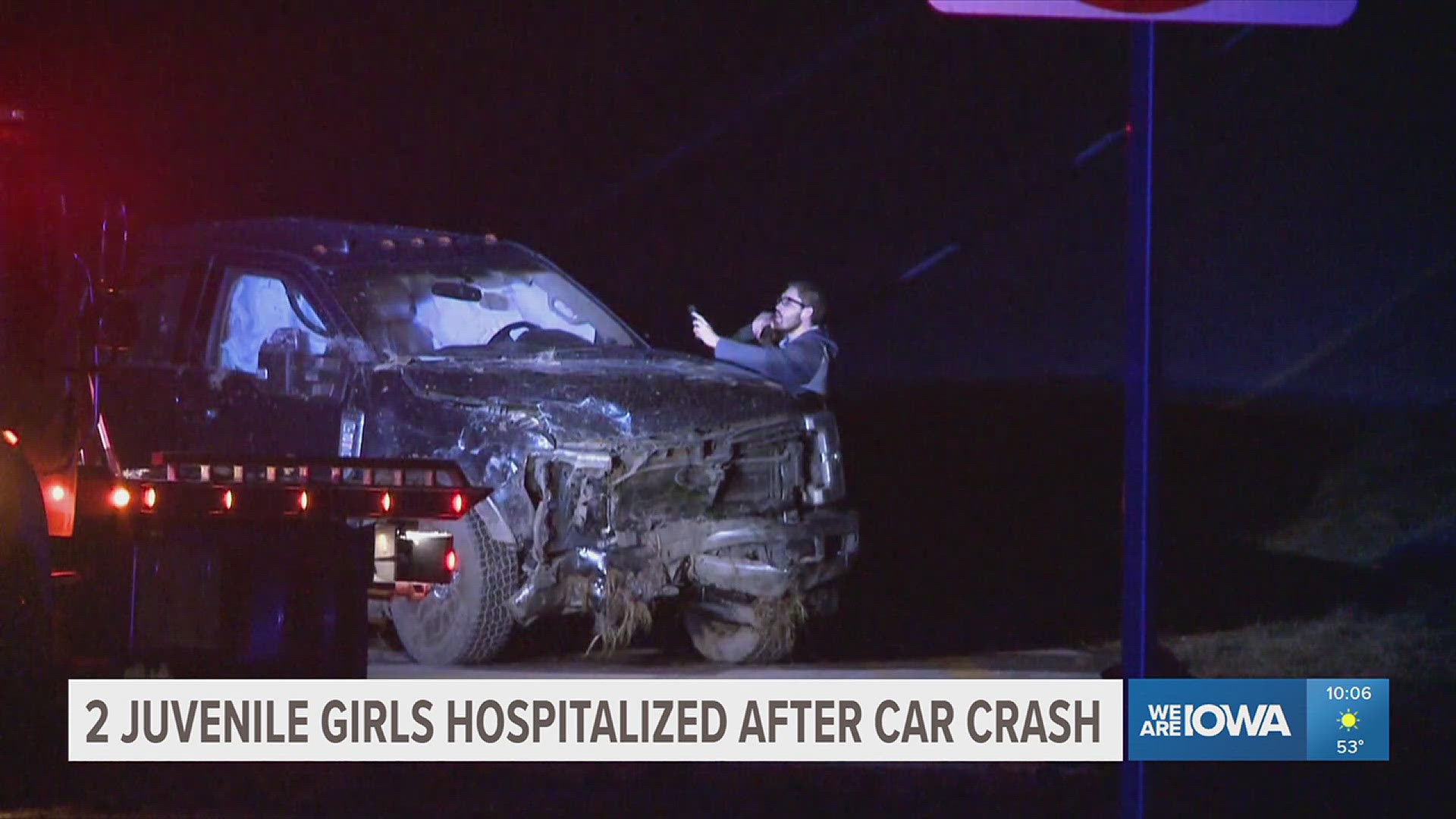 Two juvenile girls hospitalized with serious injuries after two-car ...