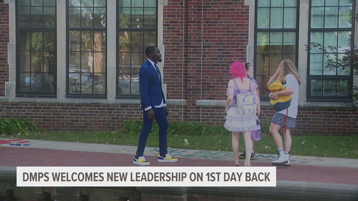First day of school begins for DMPS students, new superintendent ...