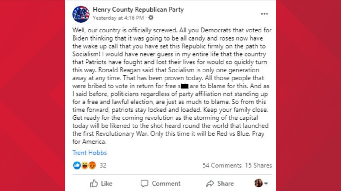 Henry County GOP posts threatening message to Facebook | weareiowa.com