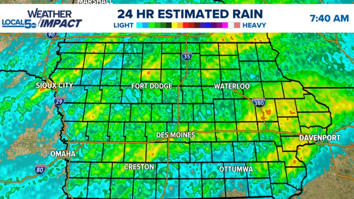 How much rain did we get? Rainfall totals for Iowa past 24 hours ...