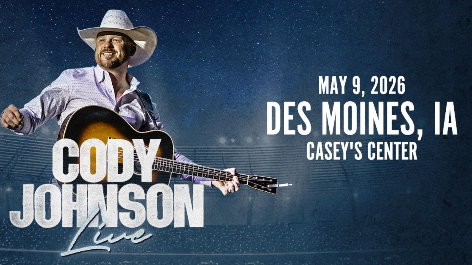 Country artist Cody Johnson to perform at Casey's Center in May ...