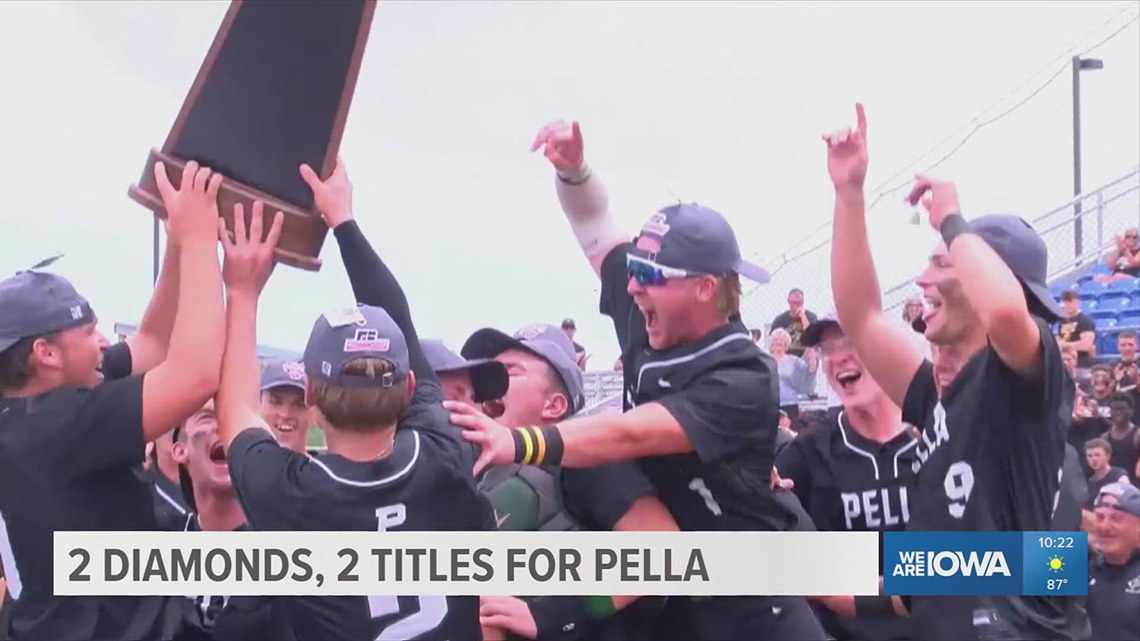 Pella baseball finds first state title with lone hit in championship ...