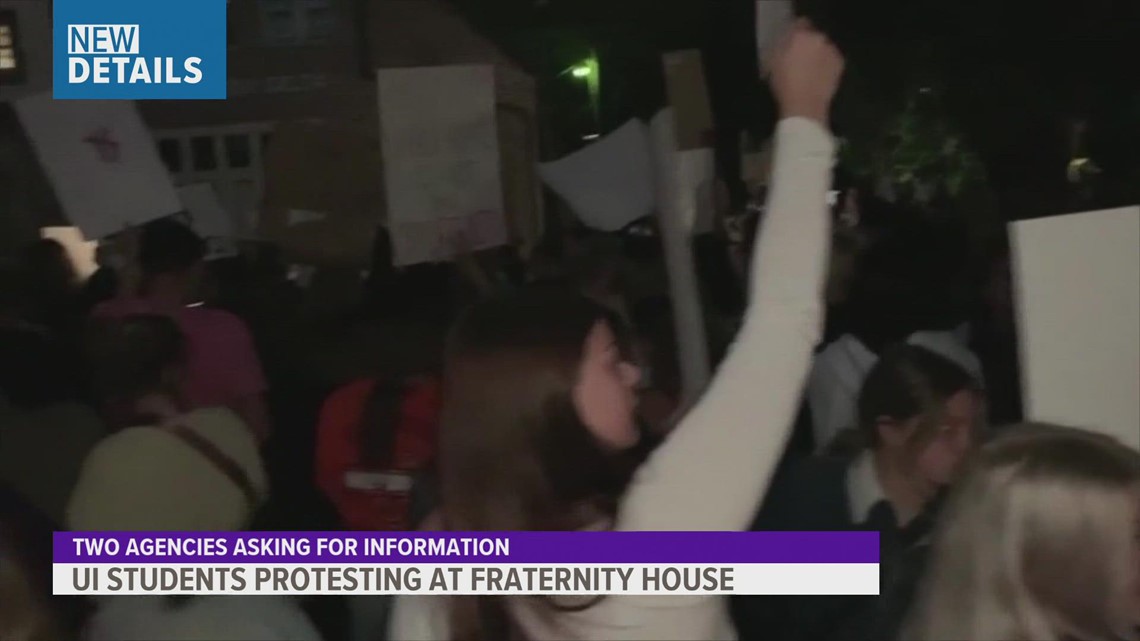 Protesters call for closure of Iowa fraternity house over sexual ...