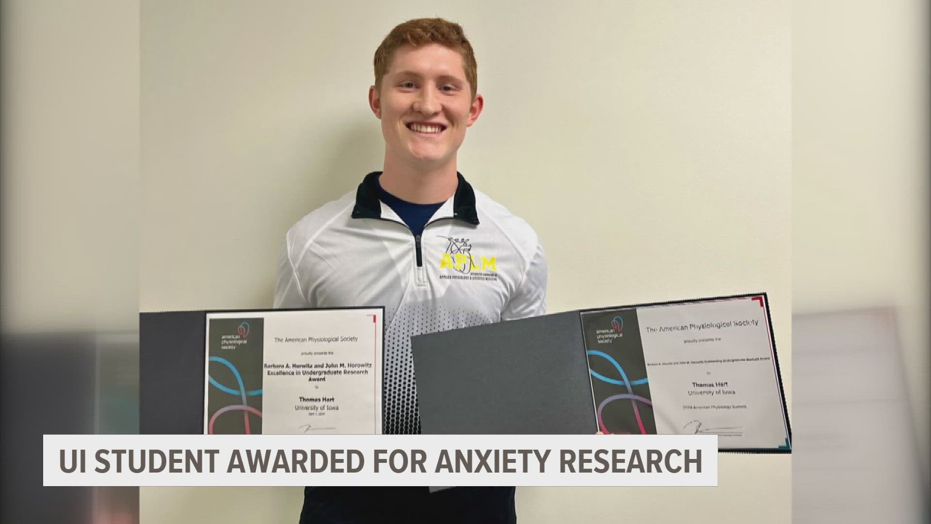 University of Iowa student awarded for anxiety research | weareiowa.com