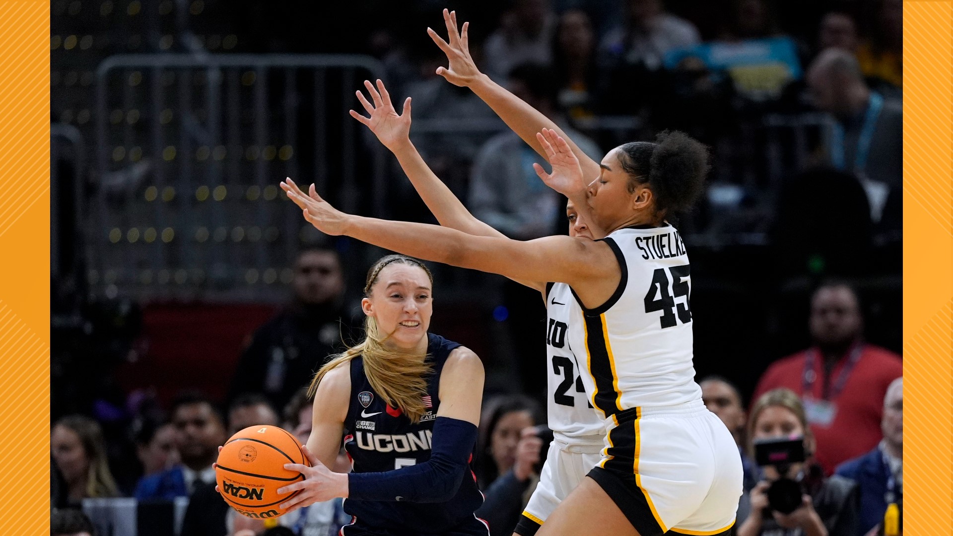Iowa vs. UConn score: Caitlin Clark, Paige Bueckers highlights ...