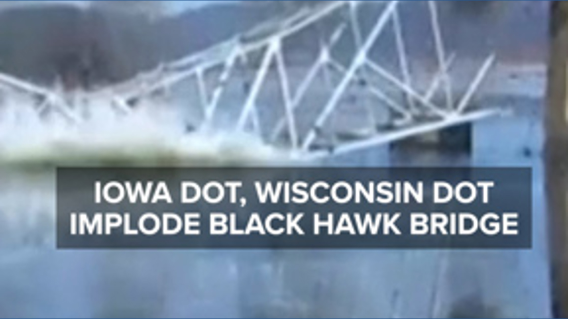 Iowa, Wisconsin Departments of Transportation implode Black Hawk Bridge ...