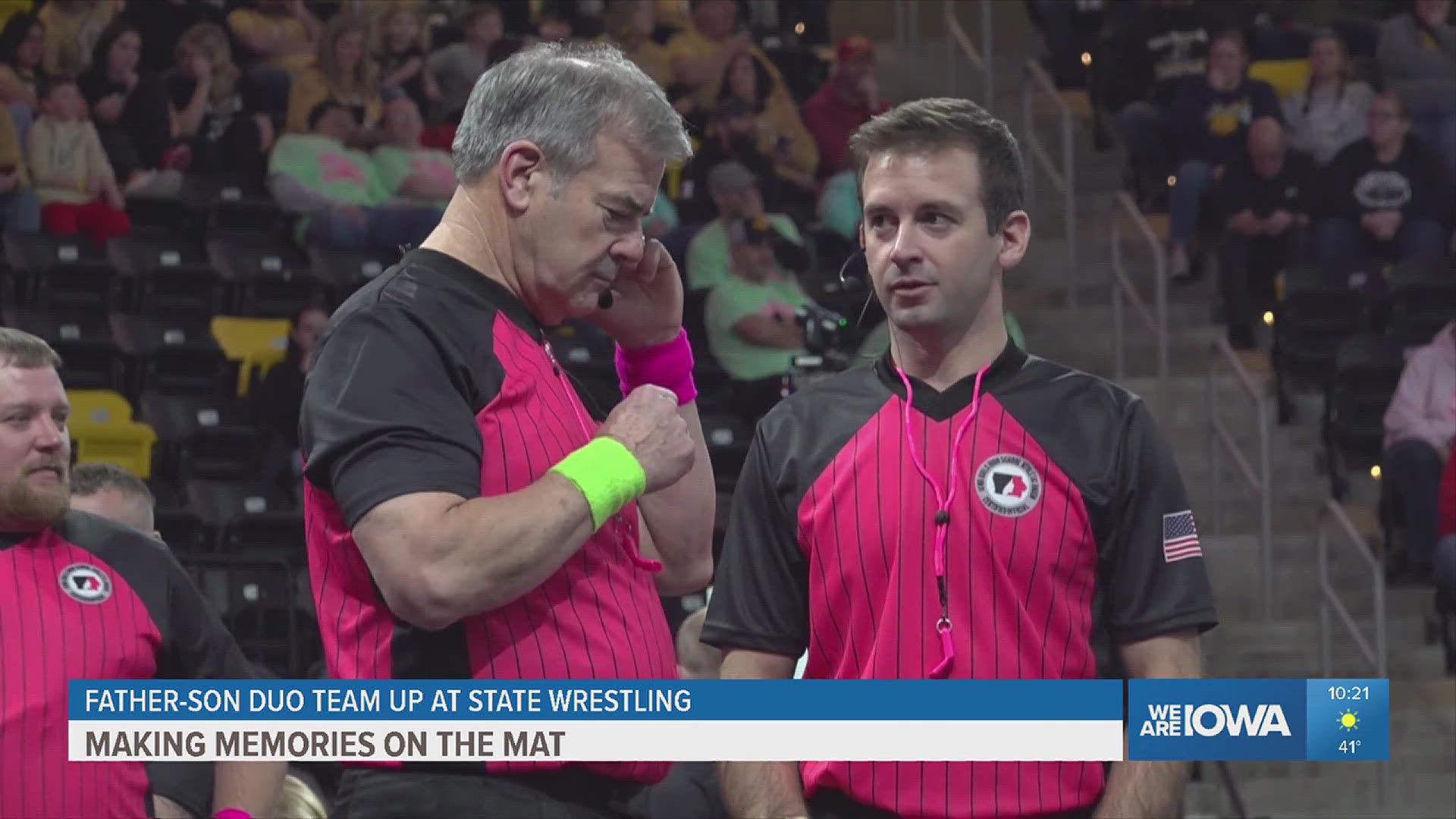 Father-son referee duo reaches special milestone at state wrestling ...