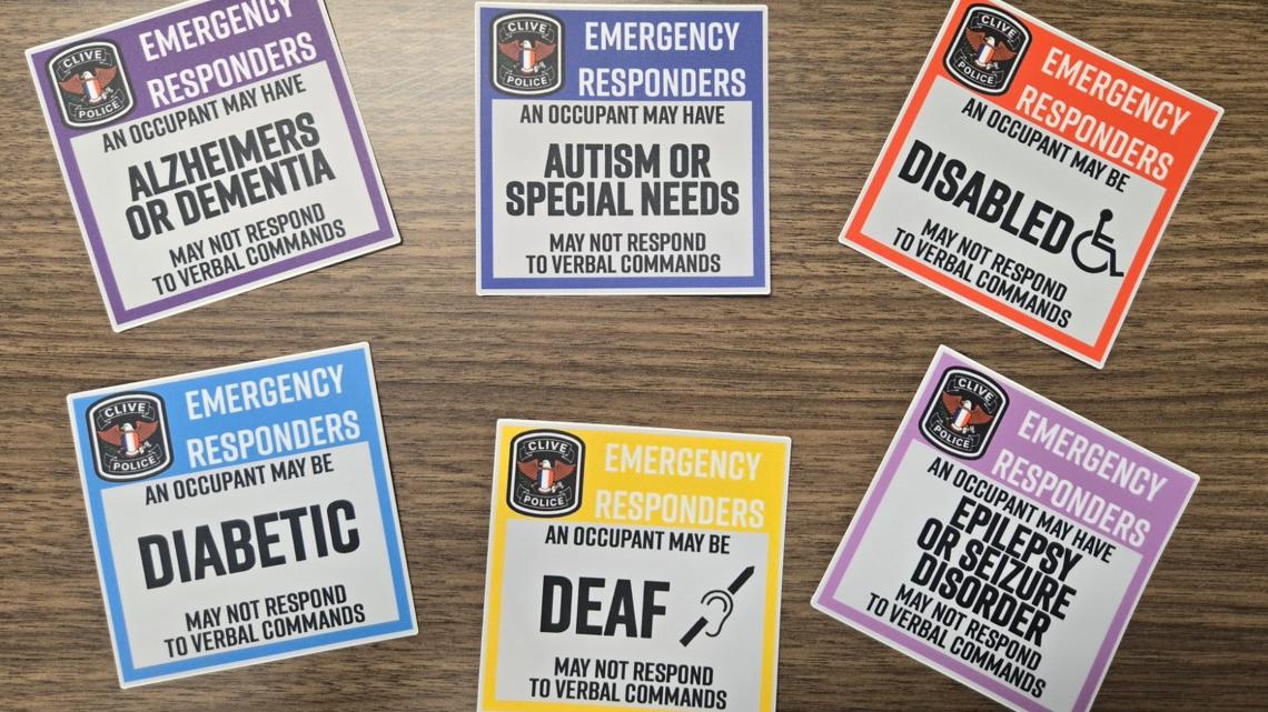 Clive PD offers free emergency awareness stickers in new initiative ...