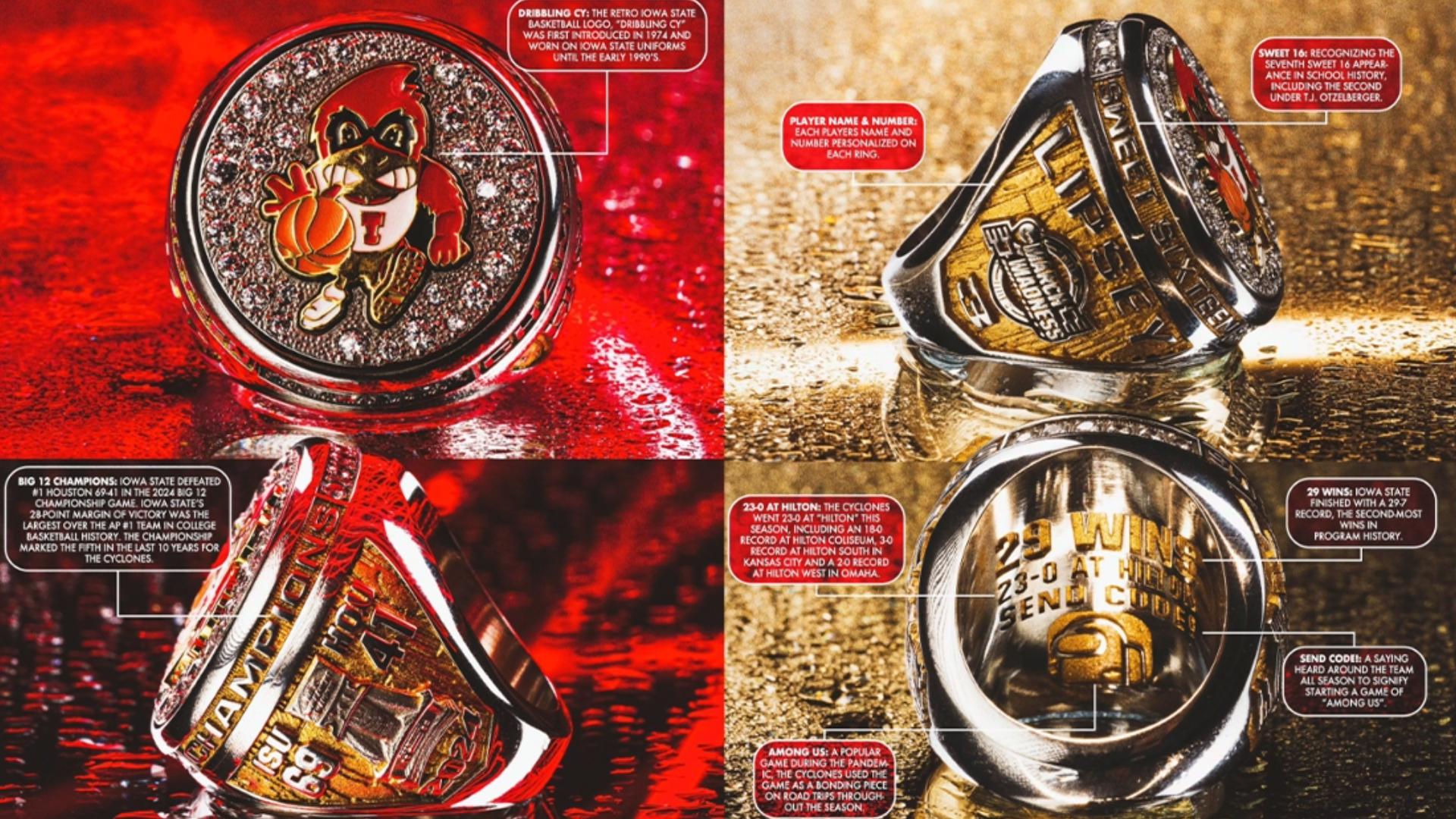 Iowa State MBB: Championship rings feature 'Among Us' details ...