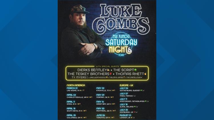 Luke Combs' 'My Kinda Saturday Night Tour' coming to Ames | weareiowa.com