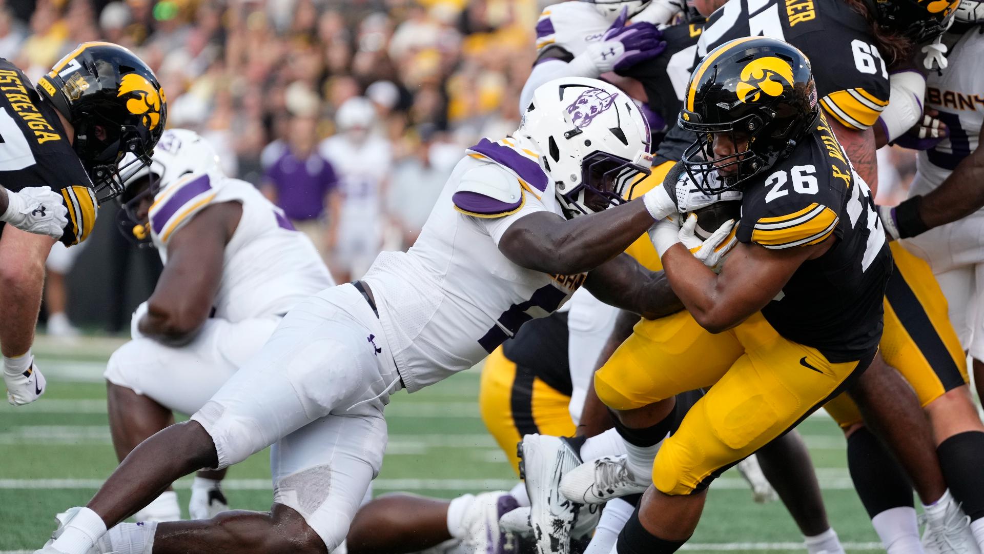 Iowa's Ferentz ties Big Ten win record with victory over Albany | wqad.com