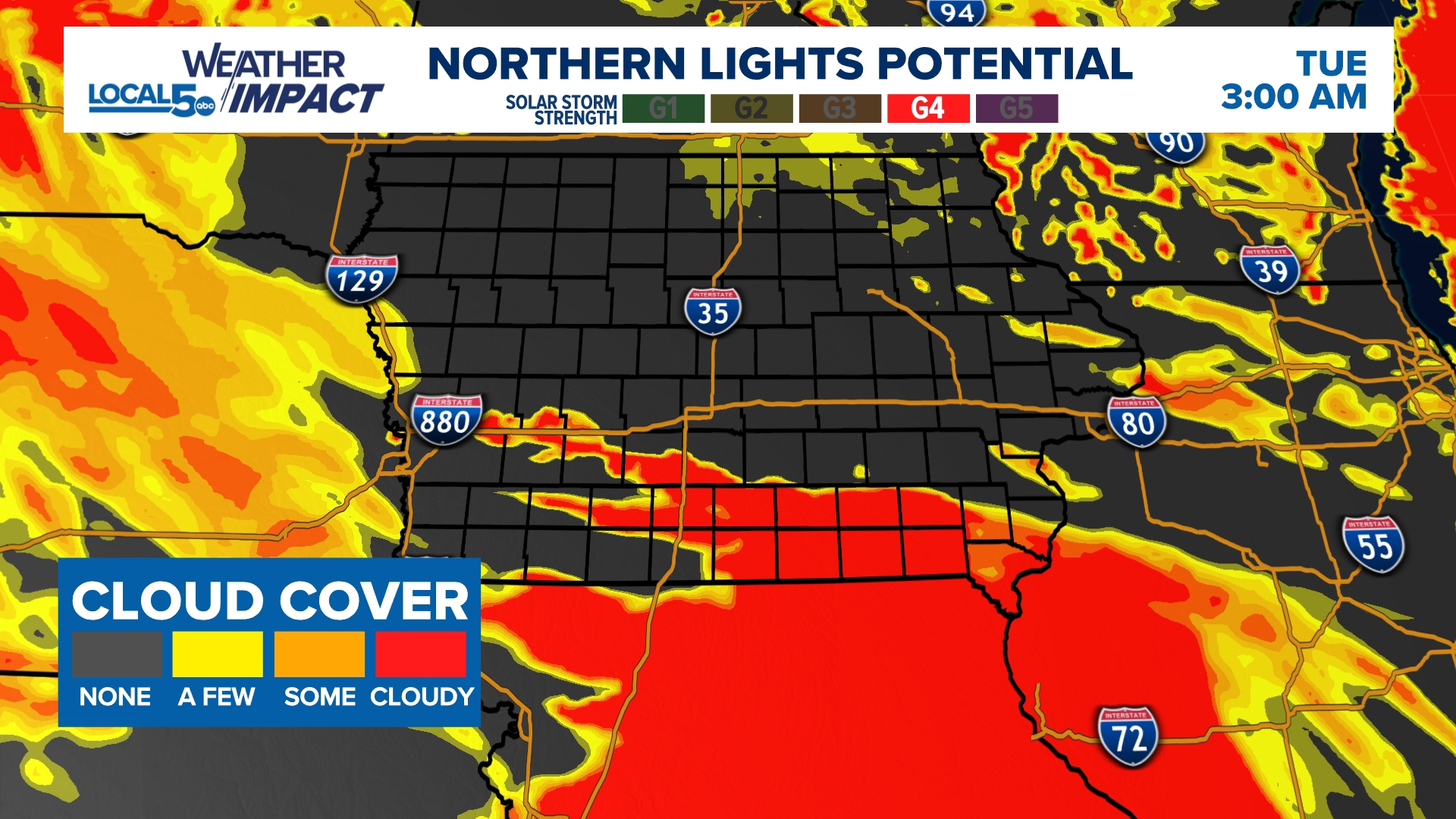 Northern lights will be out Monday night: Will clouds clear out in time ...