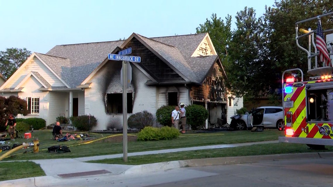 Ankeny Fire Department: Garage on fire on NE Trilein Drive | weareiowa.com