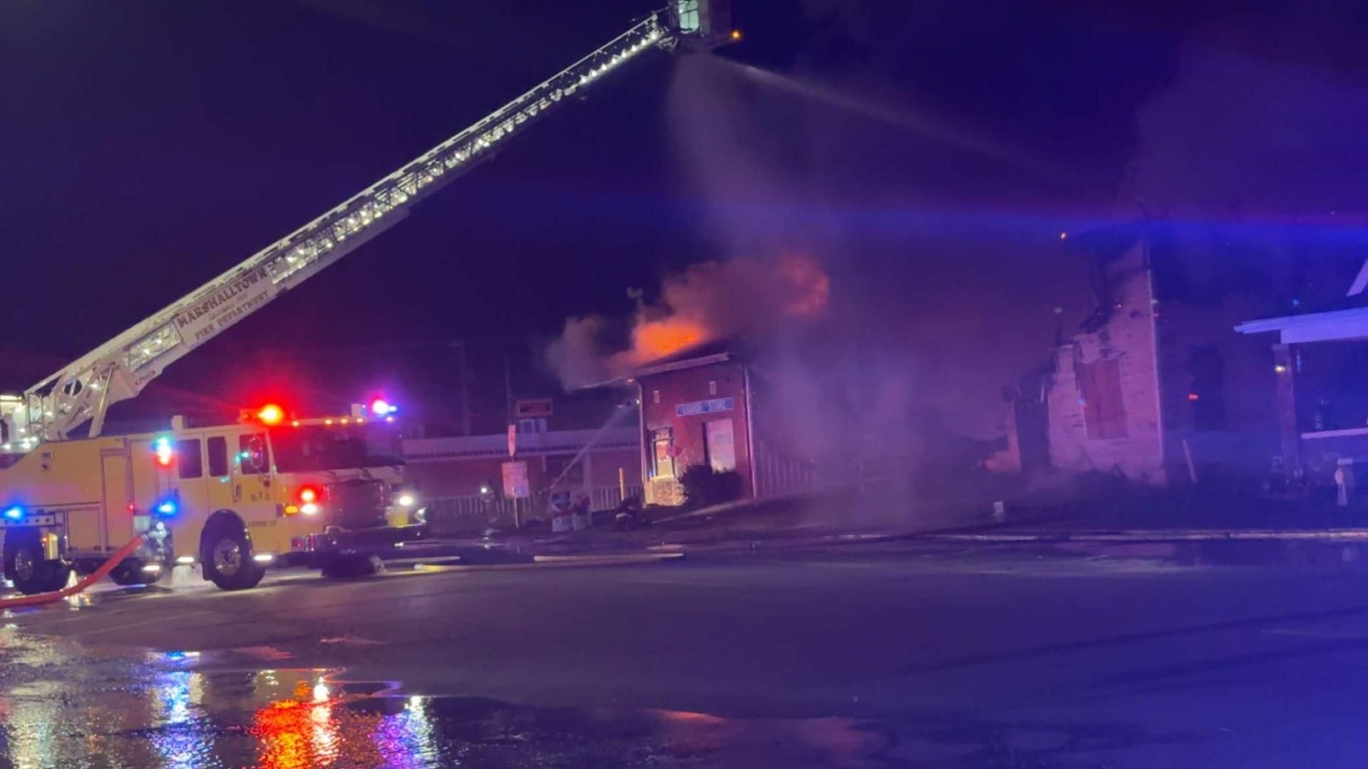 Overnight fire in Marshalltown destroys home and business | weareiowa.com