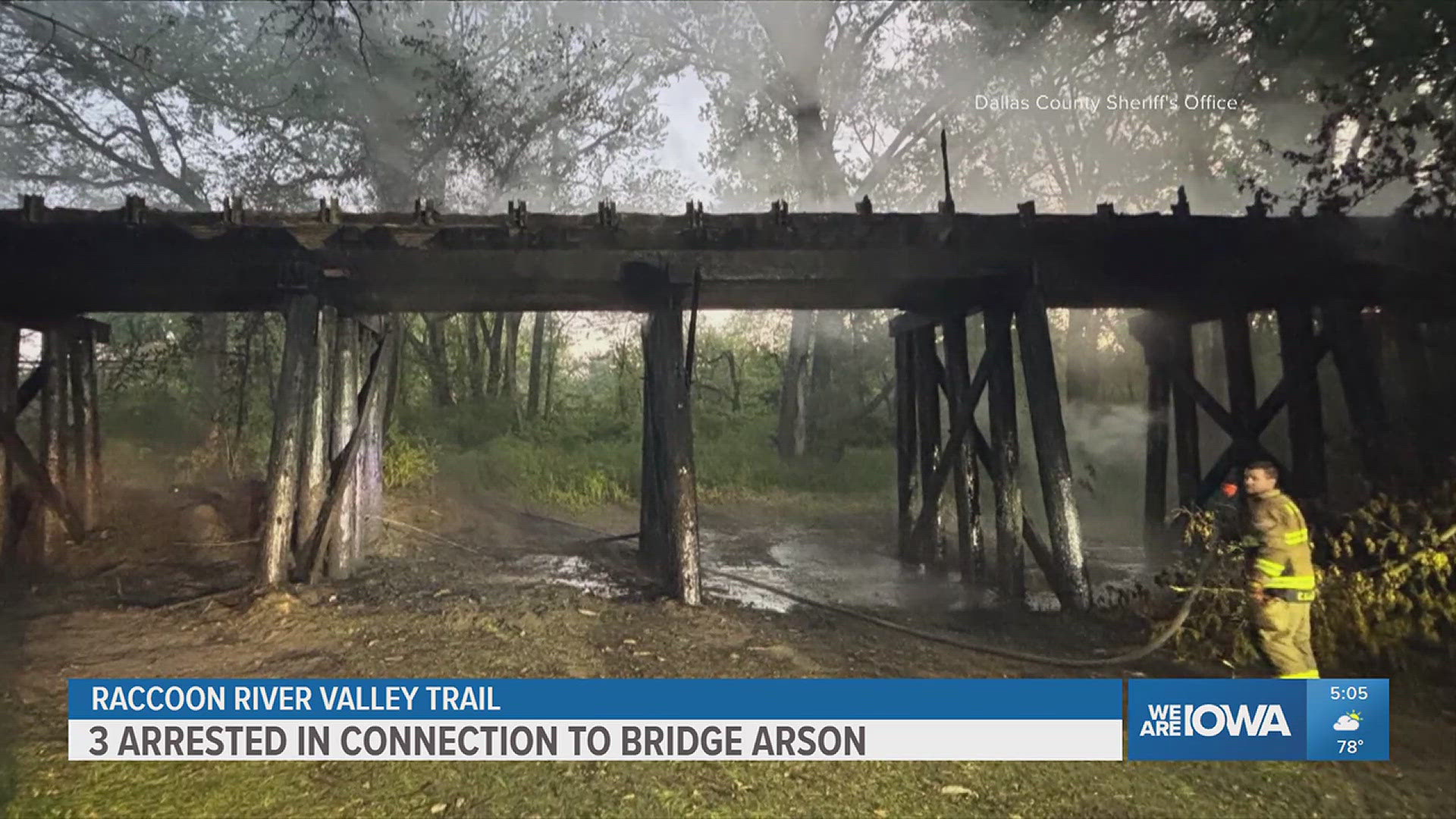 Iowa teens arrested for bridge fire, cause nearly $900k in damages ...