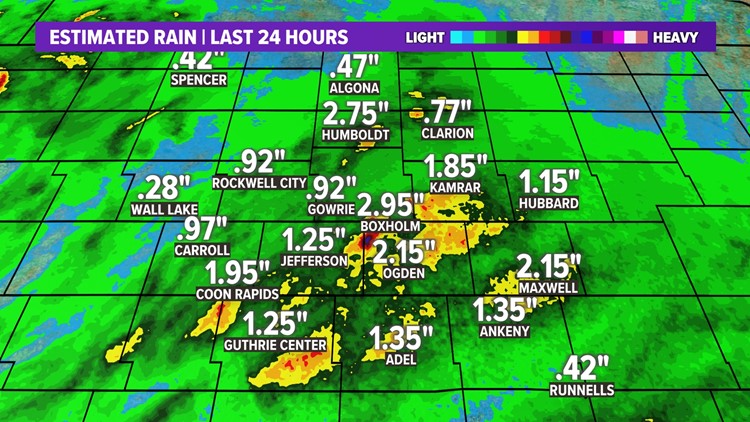 How much rain fell in central Iowa on Saturday, June 18? | weareiowa.com