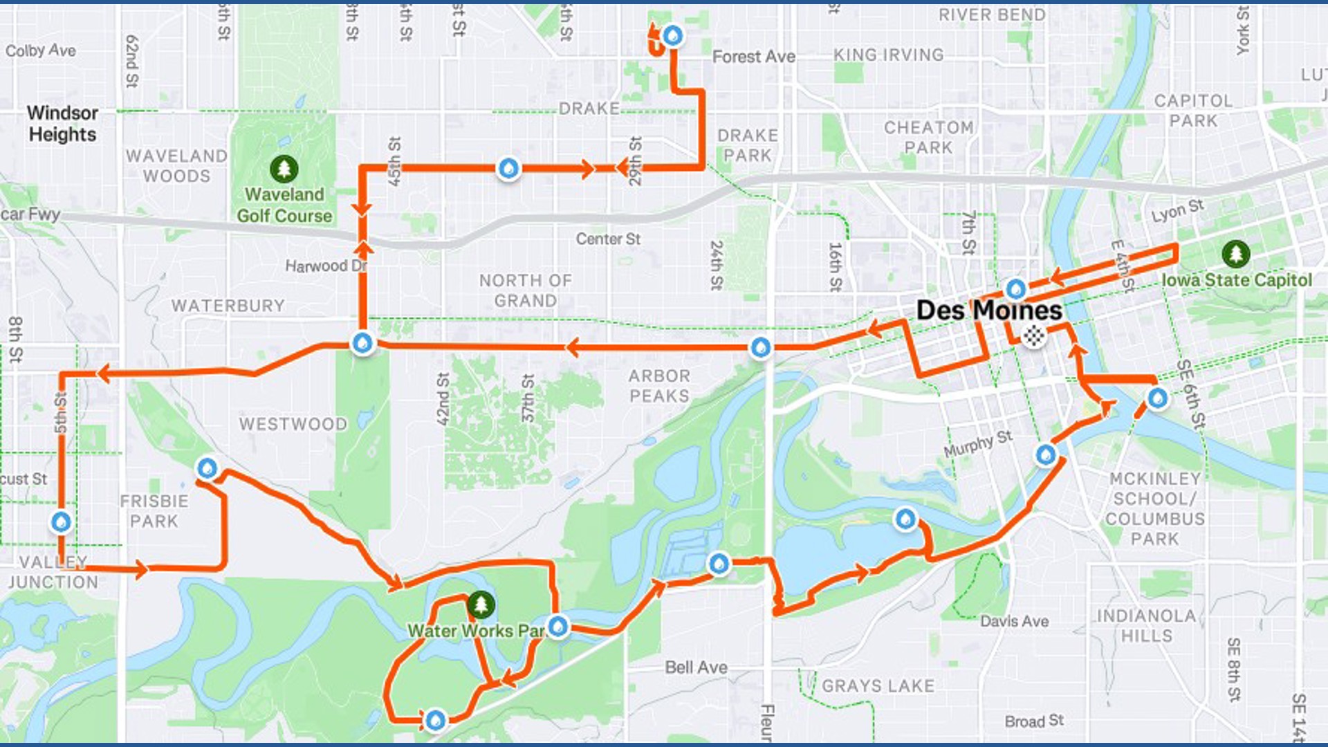 IMT Des Moines Marathon road closures, race time, full course ...