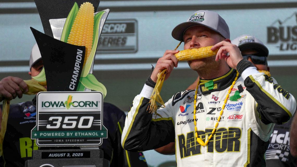 William Byron wins at Iowa Speedway, boosts NASCAR playoff momentum ...