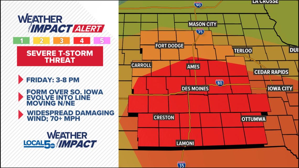 Iowa weather today: Severe thunderstorms, high wind, Red Flag Warning ...