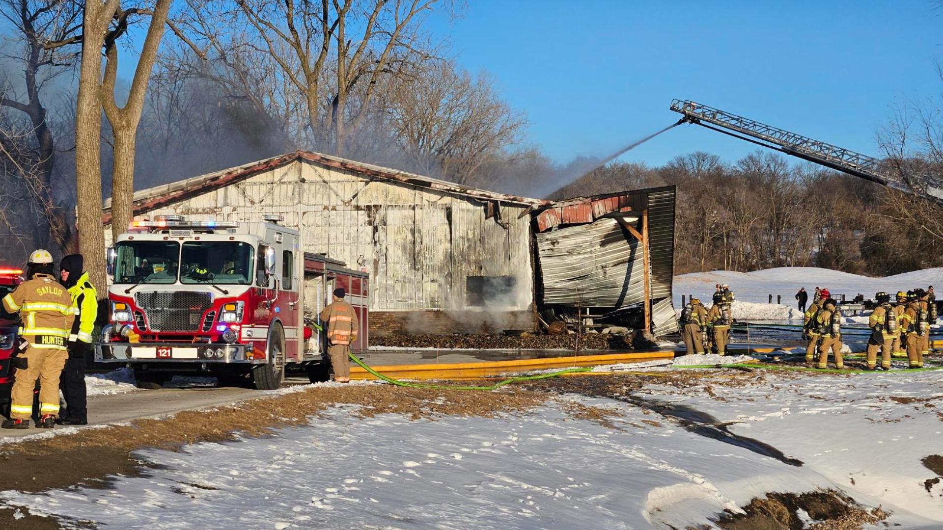 Fully engulfed shed fire in Saylorville, no reported injuries ...