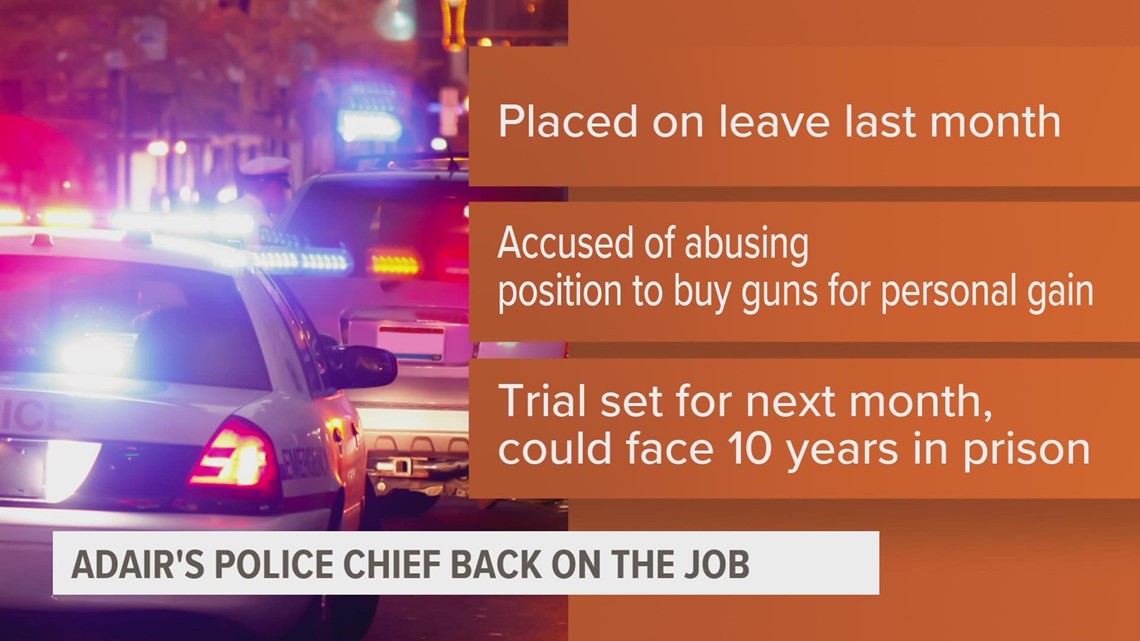 Adair police chief back on job after allegedly lying to obtain machine ...