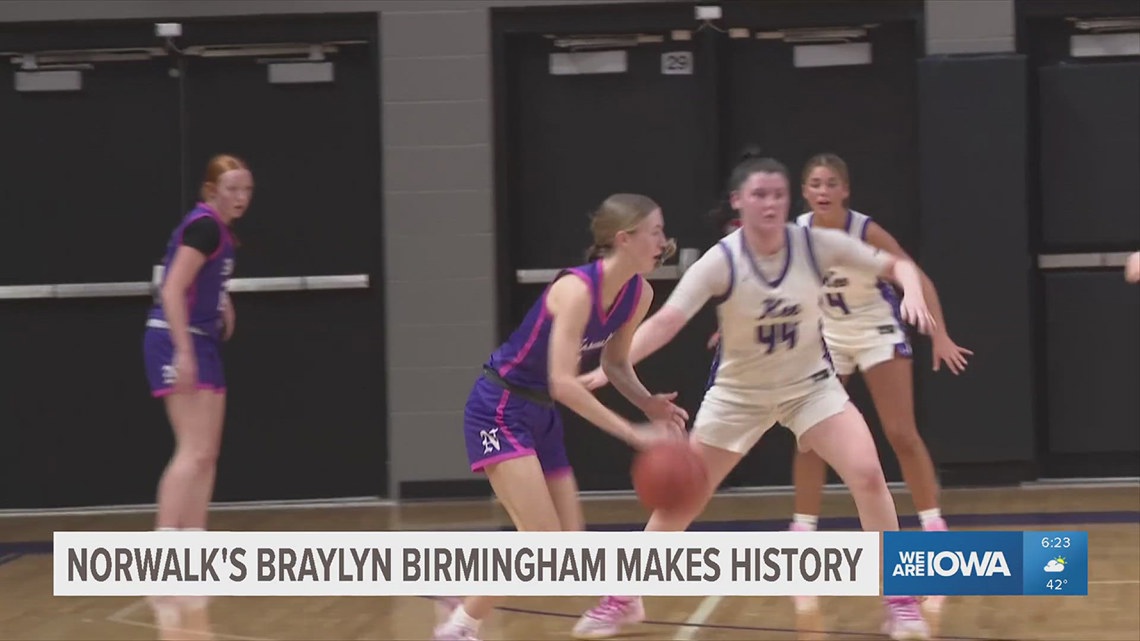 Norwalk's Braylyn Birmingham sets single-game scoring record ...