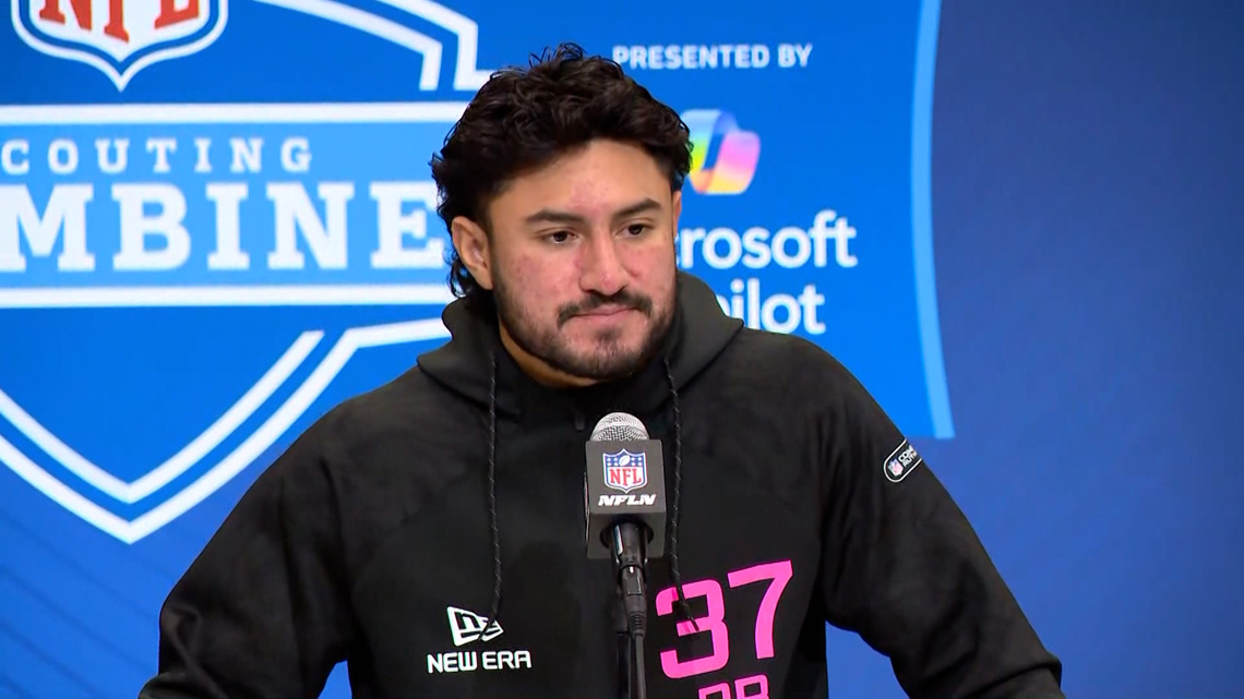 Iowa's Sebastian Castro and Iowa State's Malik Verdon speak at 2025 NFL ...