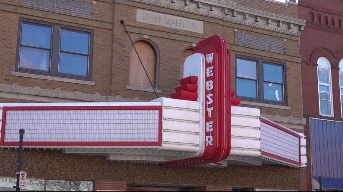 Webster Theater in Webster City still rebuilding after 2023 fire | wqad.com