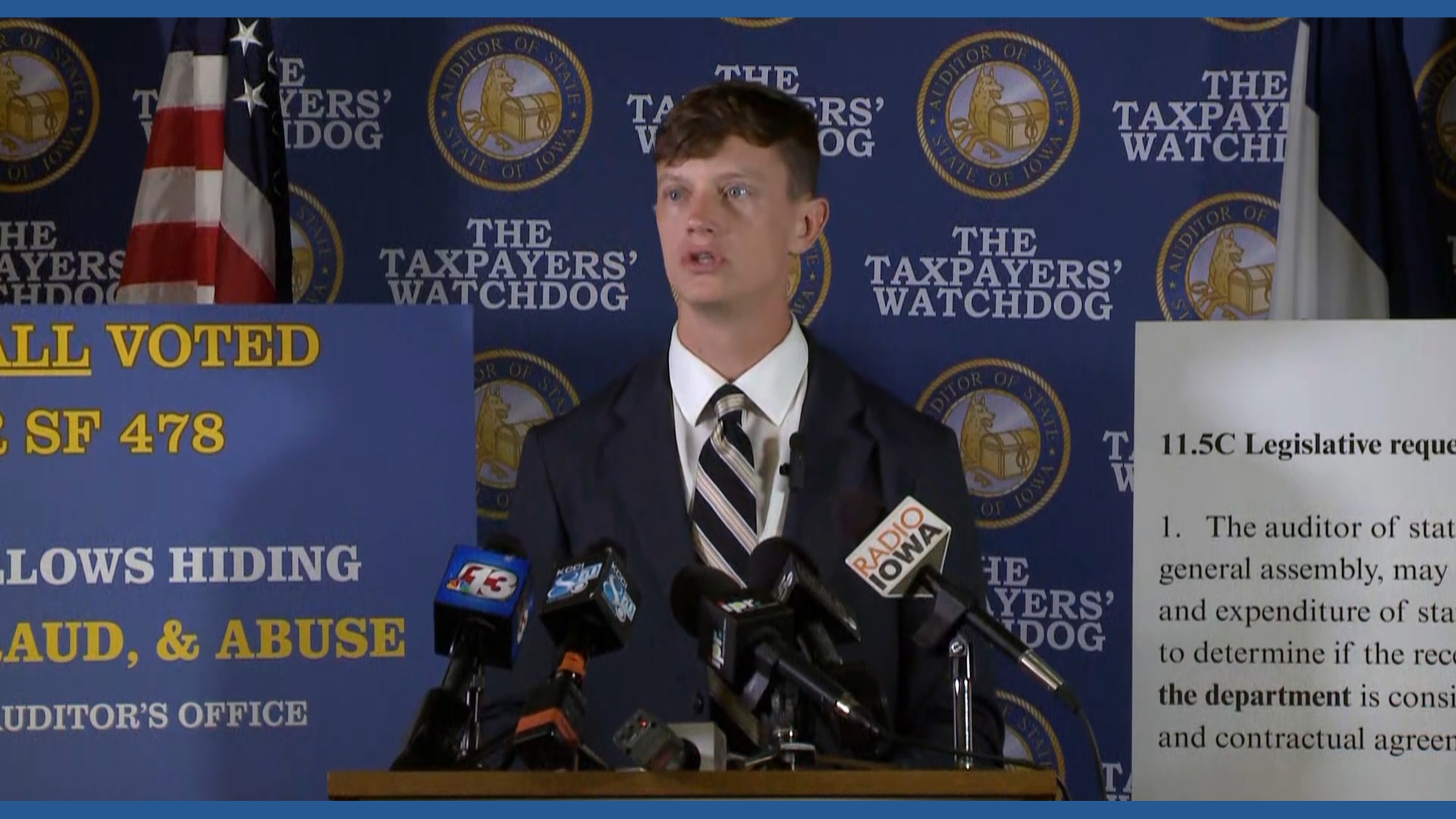 Iowa State Auditor Rob Sand confirms his office has received audit ...