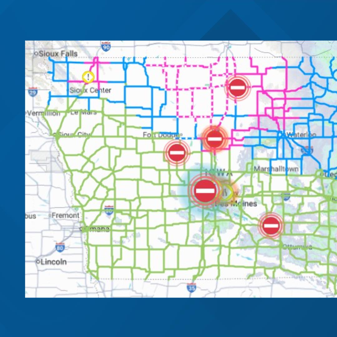 LIST: Roads closed in central Iowa Wednesday | weareiowa.com