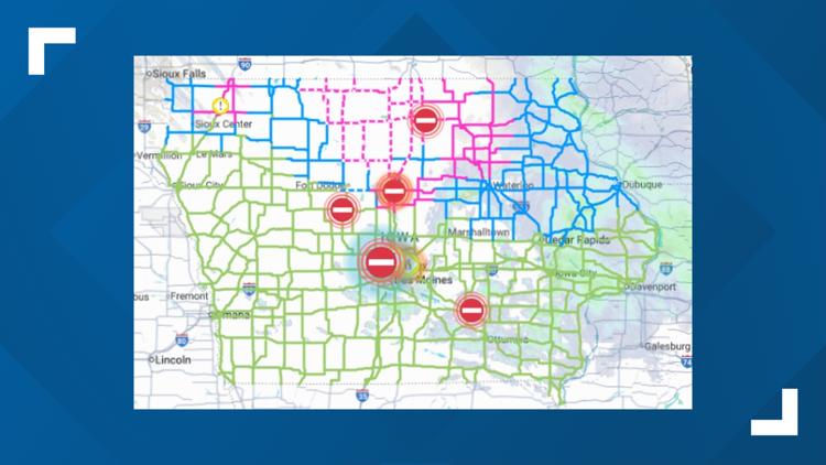 LIST: Roads closed in central Iowa Wednesday | weareiowa.com