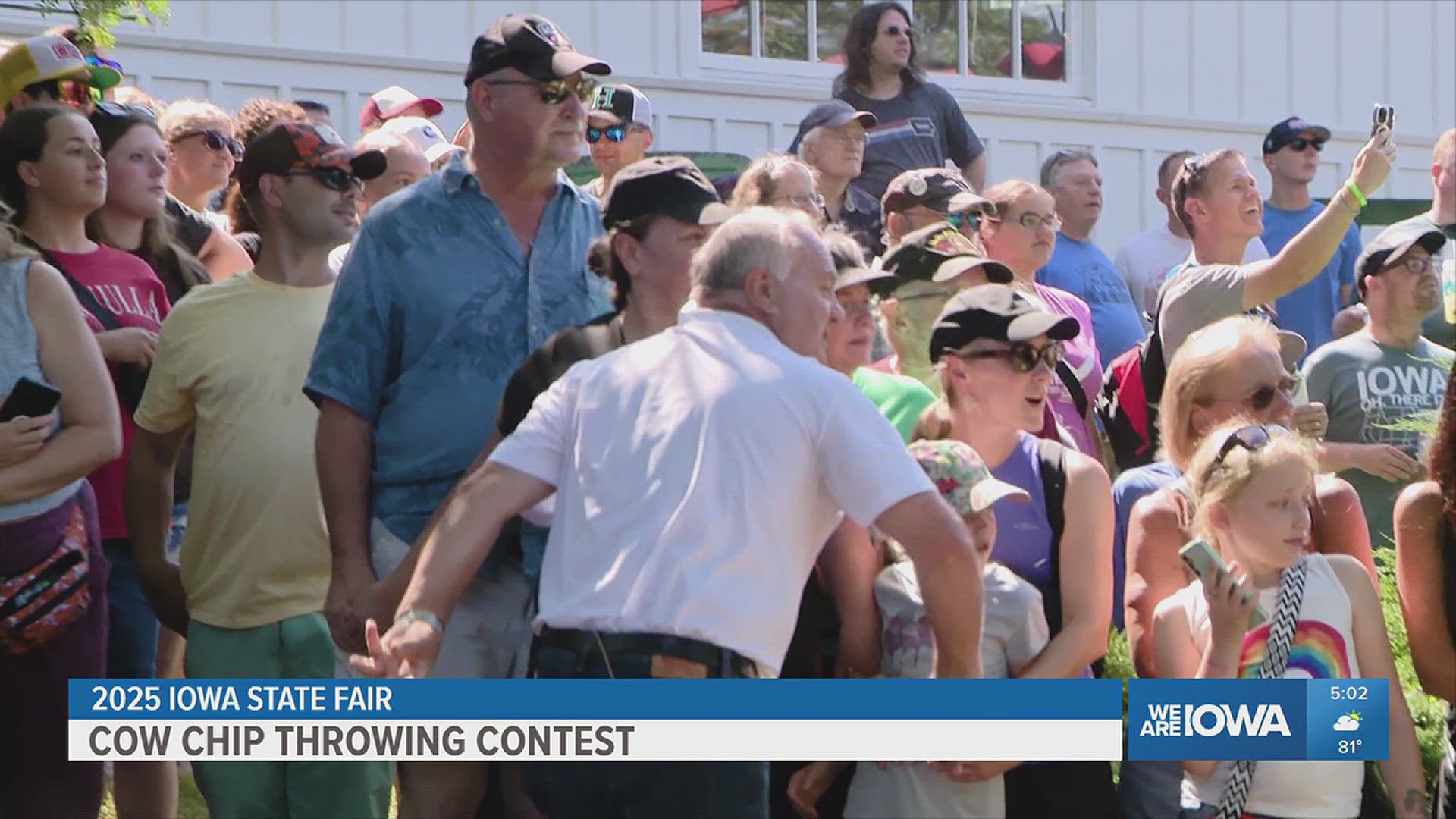 Sights and sounds from the Iowa State Fair cow chip throwing contest ...