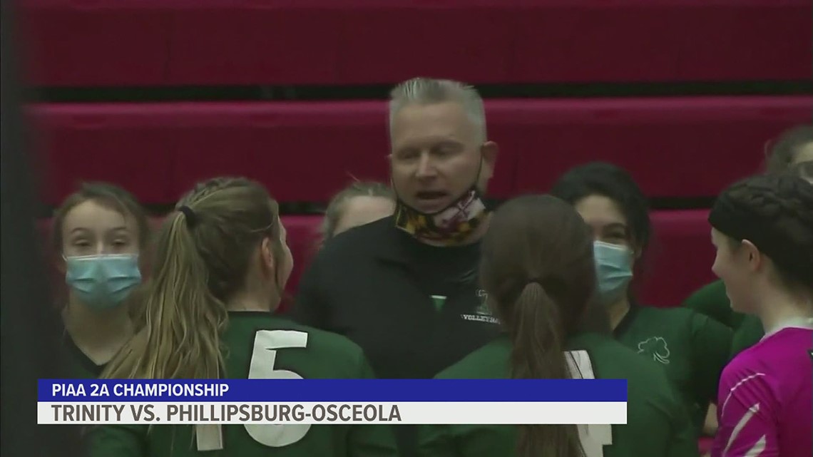 Trinity volleyball finishes season with state's ultimate prize | fox43.com