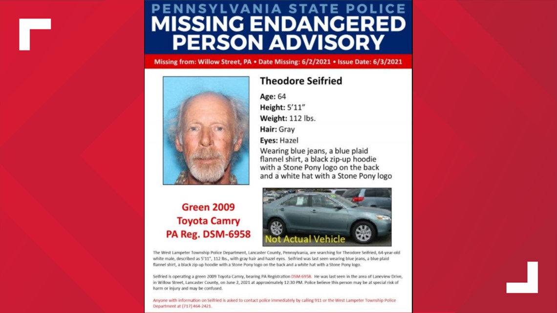 Update: Missing Lancaster County man located in Massachusetts | fox43.com