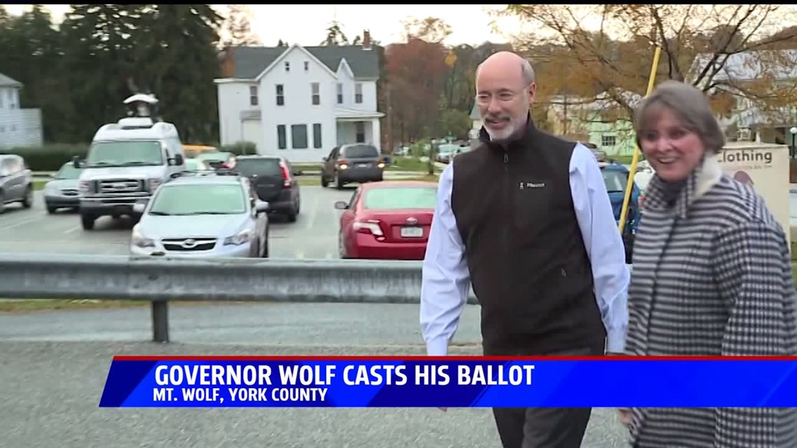 Governor Wolf casts his ballot in hometown of Mount Wolf | fox43.com
