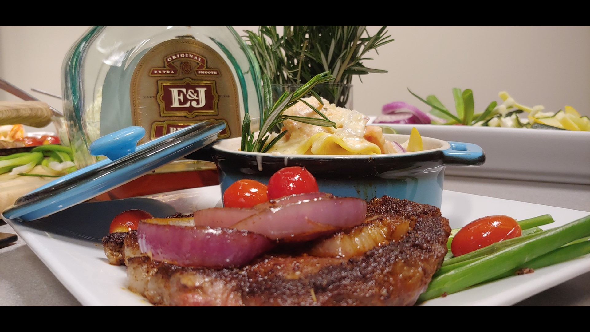 Olivia’s cooks up Blackened Ribeye served w Lobster Tortellacci | fox43.com