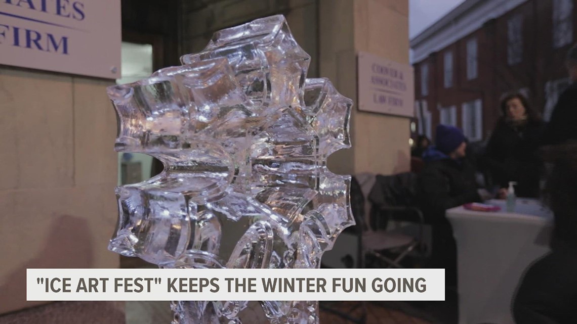 Carlisle Ice Art Fest 'Hodge the Cat' sculpture destroyed | fox43.com