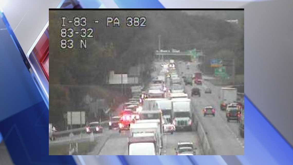 Crash closed down I-83 southbound lanes at Exit 32 for approximately 2 ...