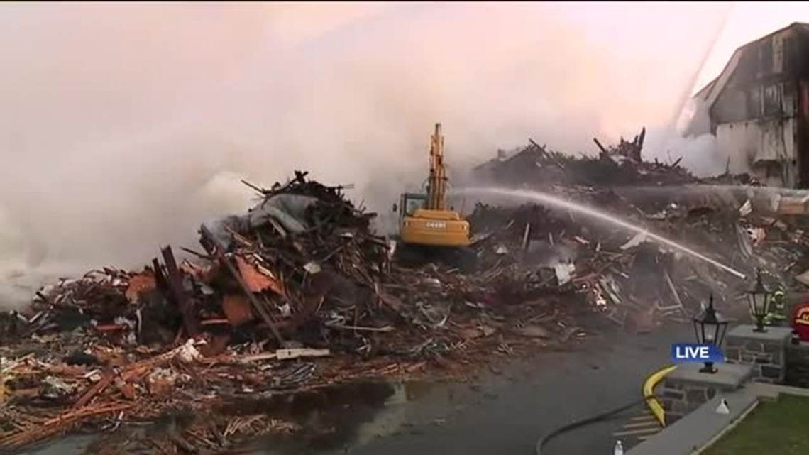 Fire ravages 117-year-old manor in the Pocono Mountains | fox43.com