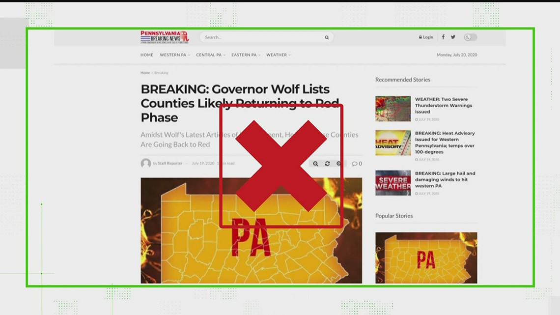 VERIFY: Is Gov. Wolf really moving counties back to the red phase ...