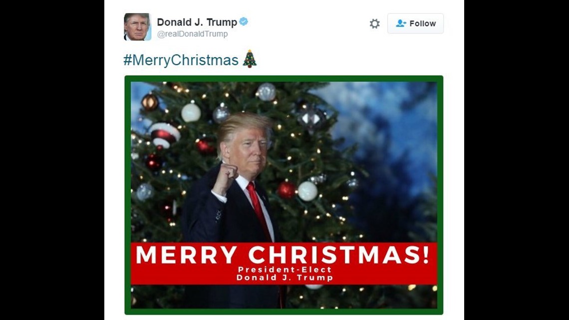 Trump, fist raised, wishes all a Merry Christmas | fox43.com