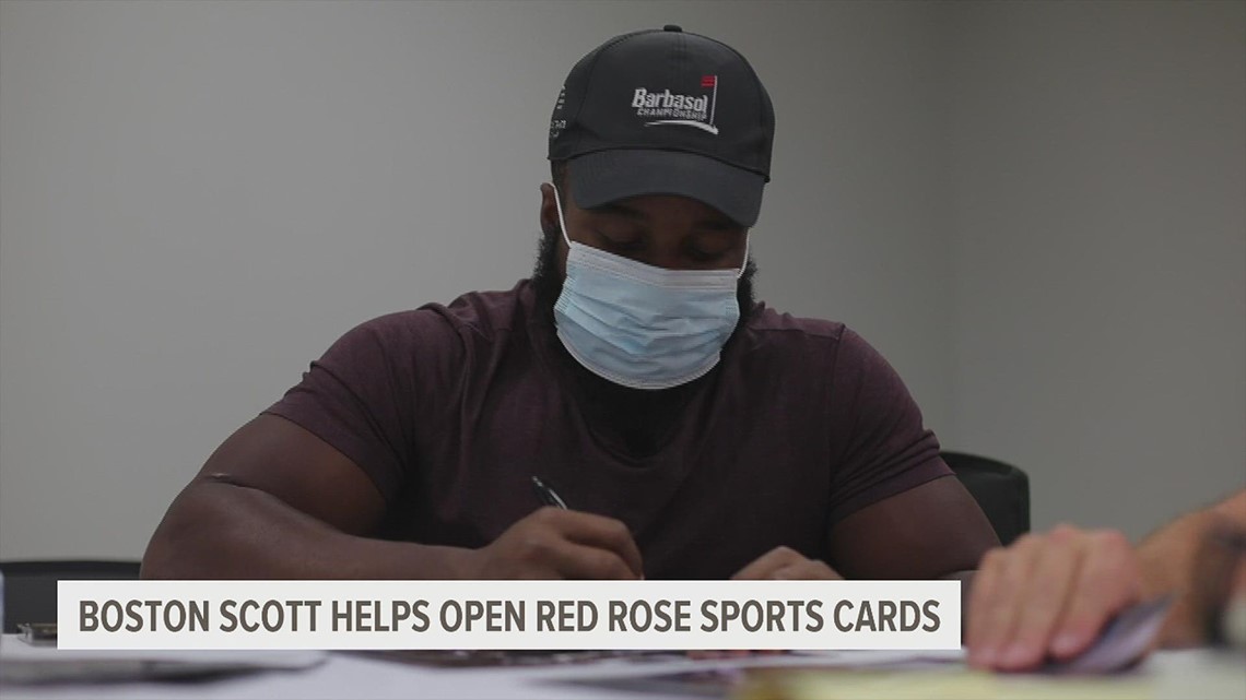 Eagles running back helps in Grand Opening of Red Rose Sports Cards ...
