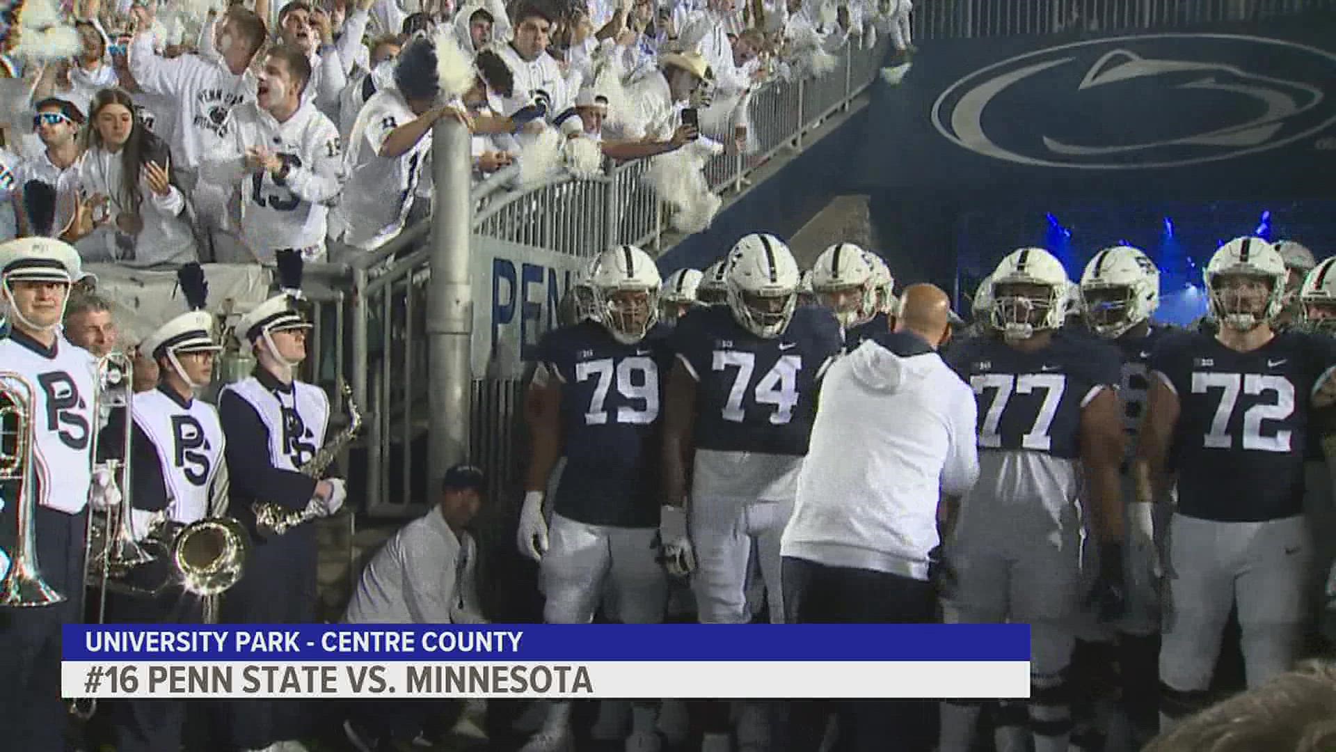 Penn State bounces back with a commanding win over Minnesota | fox43.com