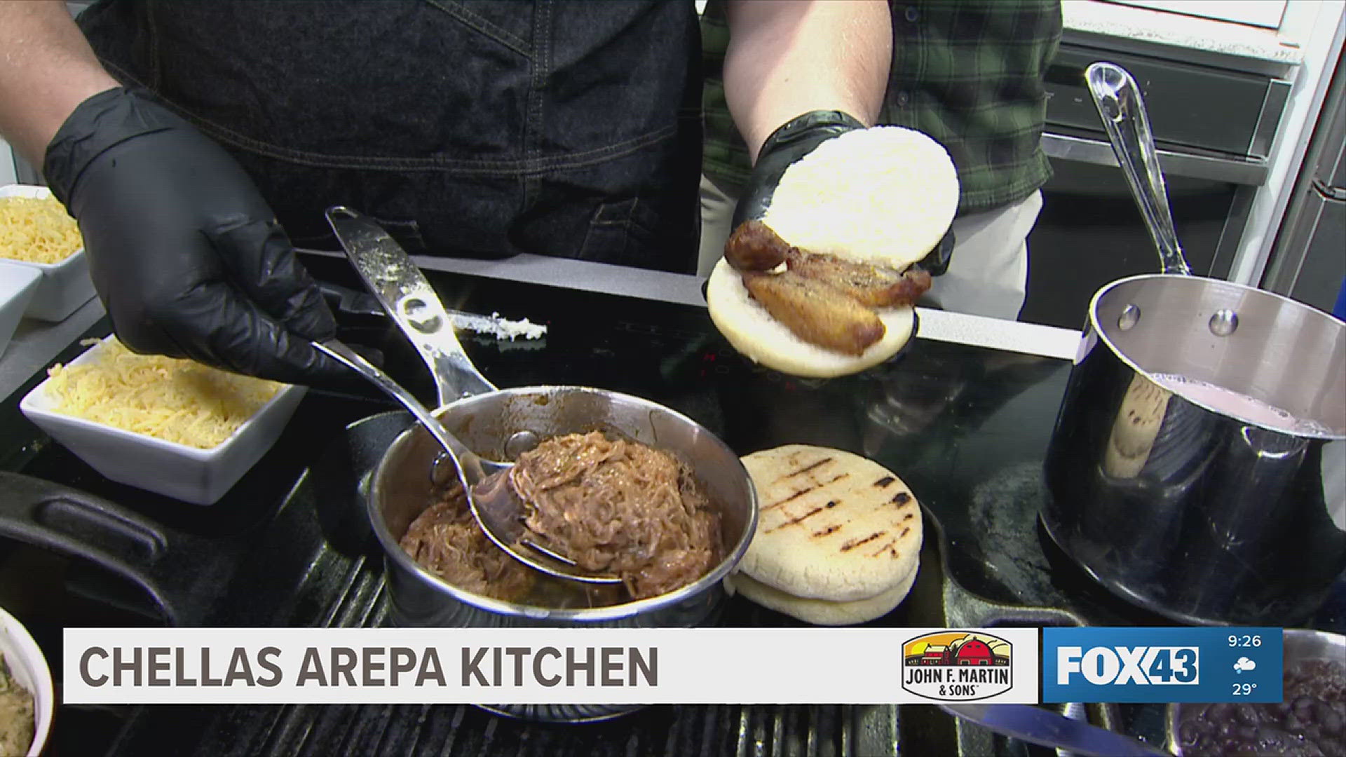 Chellas Arepa Kitchen in Lancaster makes some of their signature arepas ...