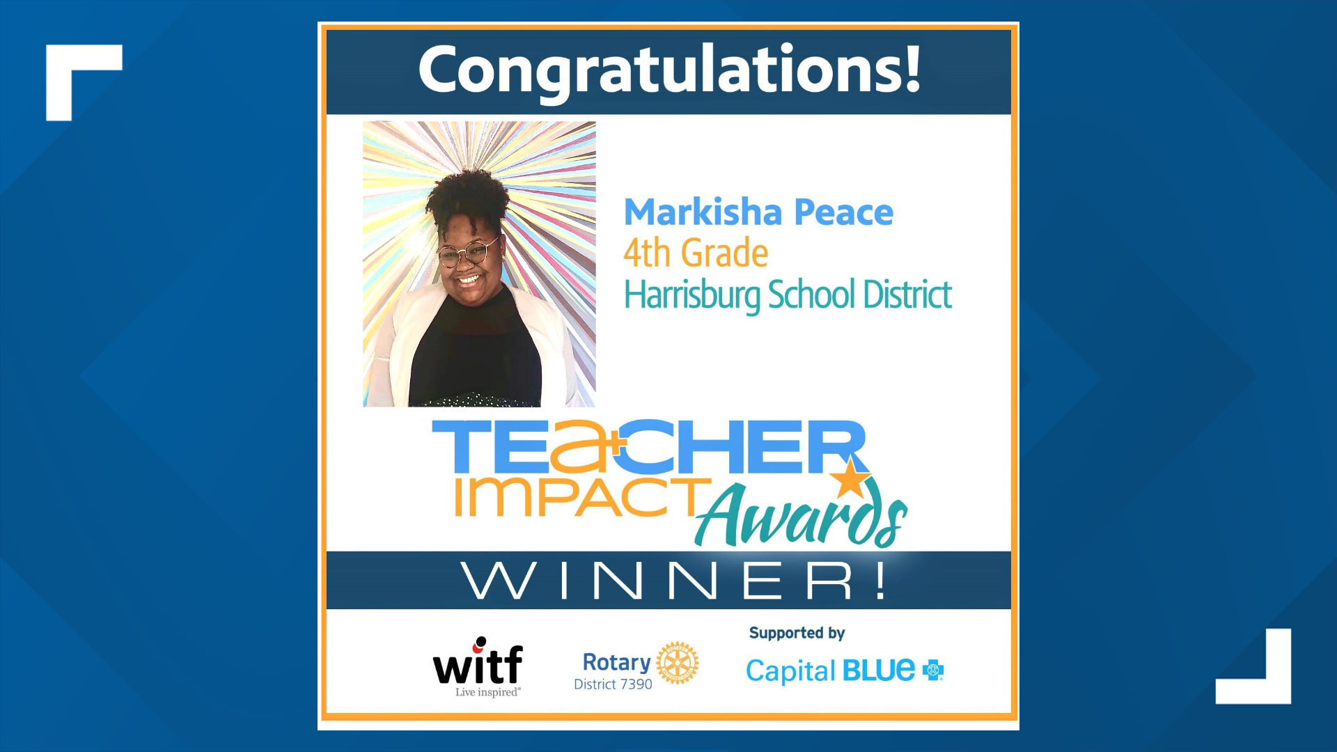 Harrisburg teacher receives 2021 Teacher Impact Award | fox43.com