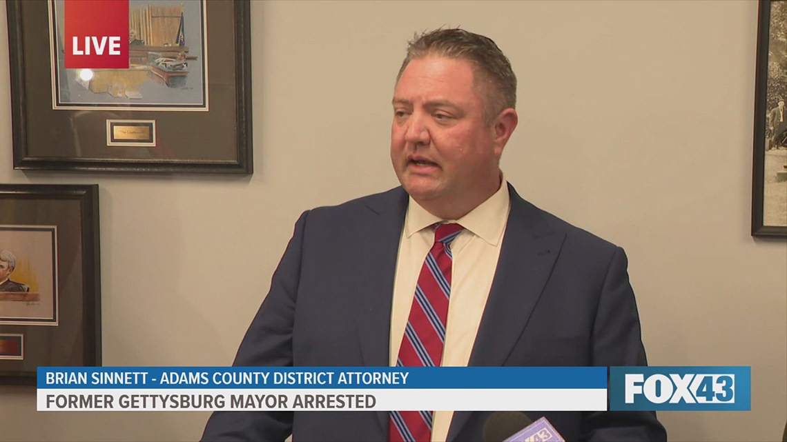 Adams County DA holds press conference on arrest of former Gettysburg ...