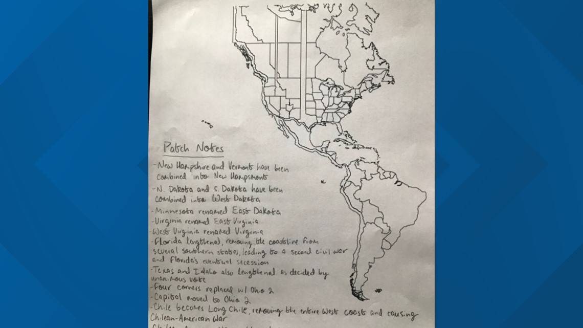 Student's 'new world map' goes viral on Twitter | fox43.com