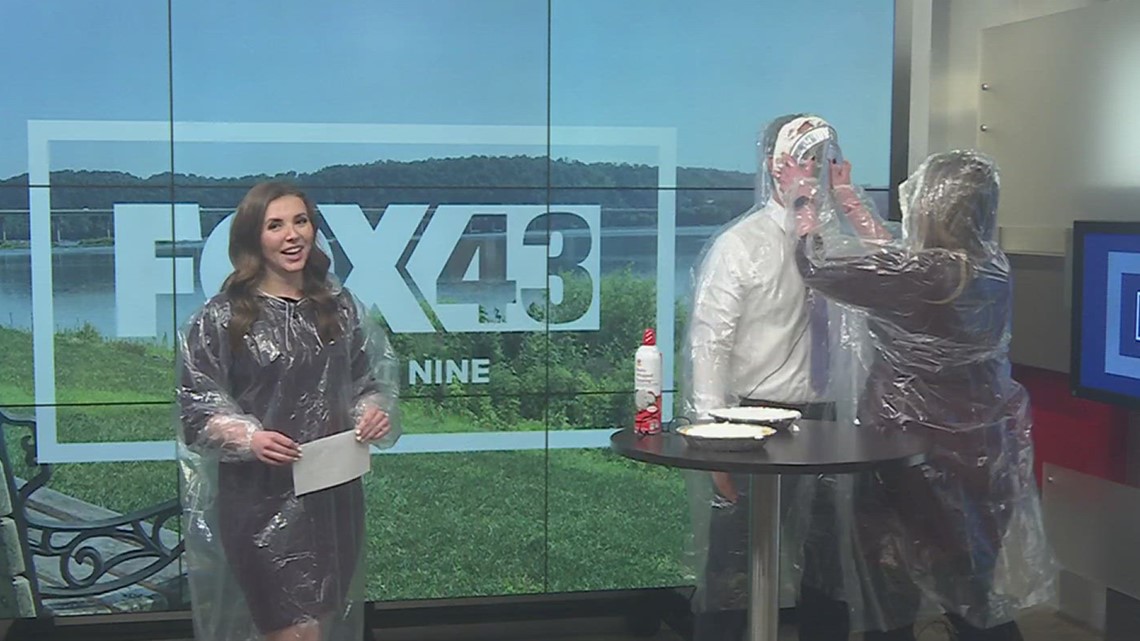 FOX43 anchors get pied for Pi Day | fox43.com