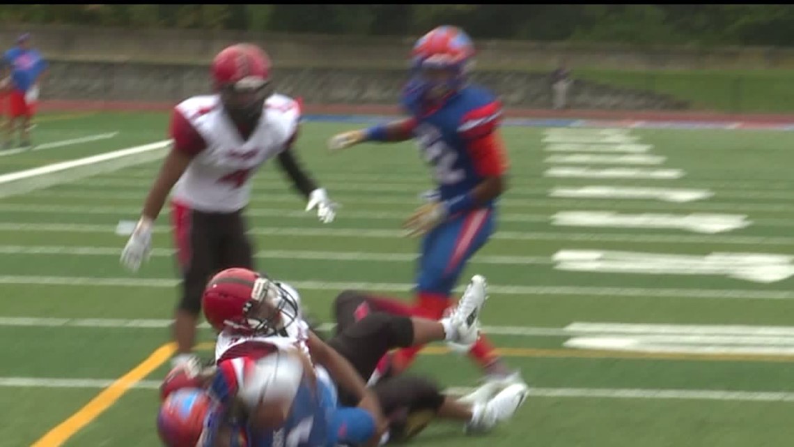 HSFF 2018 week 2 JP McCaskey at York High highlights | fox43.com